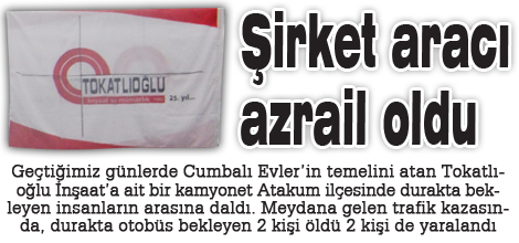 Şirket aracı azrail oldu
